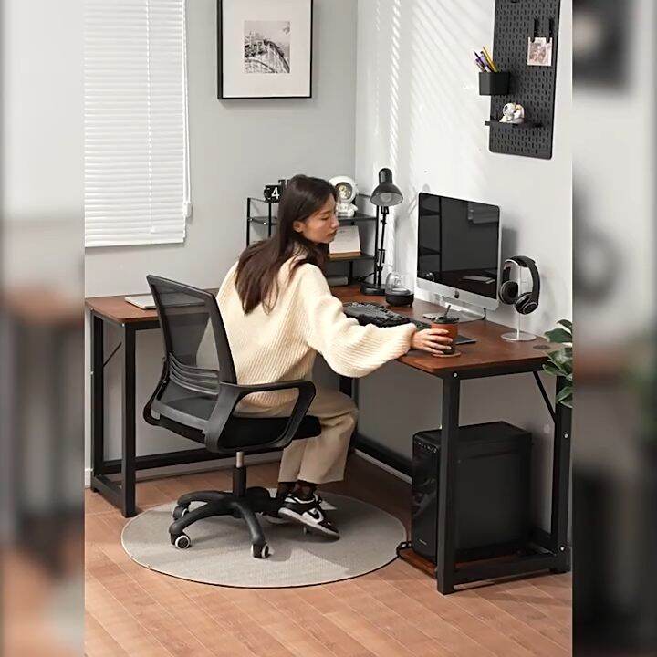 L-shaped Corner Desk Office Table Computer Desk Workstation Study Table ...