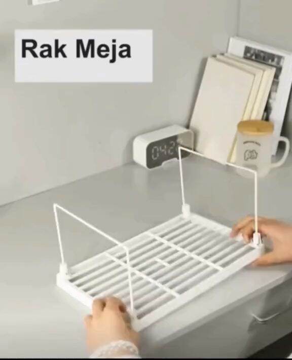 Rak Penyimpanan Meja Lipat Serbaguna Storage Stationery Dekstop RT018 ...
