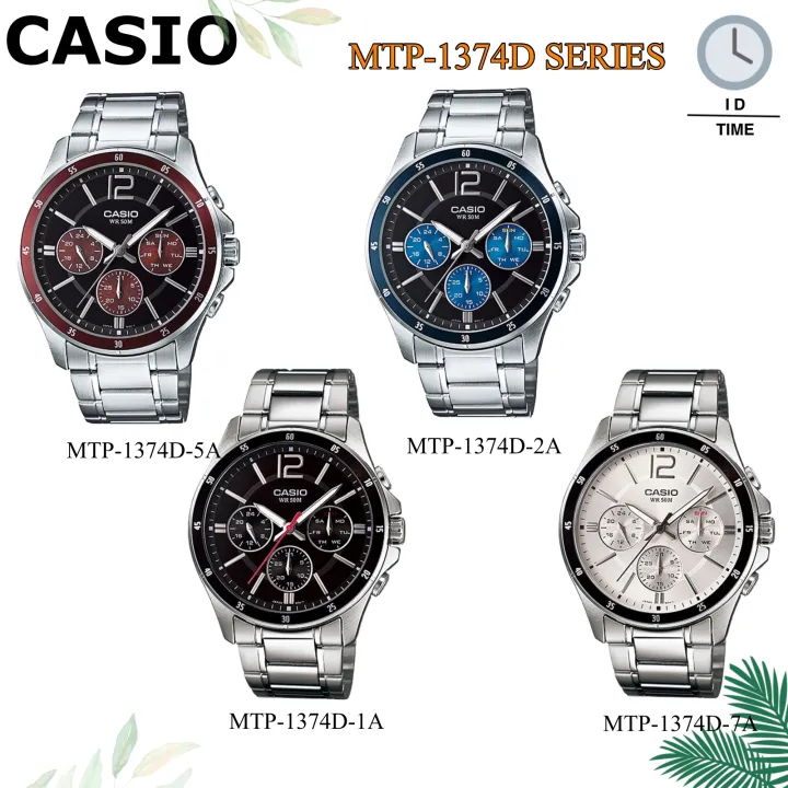 นาฬิกาคาสิโอของแท้ ผู้ชาย รุ่น MTP-1374D-7A,MTP-1374D-1A,MTP-1374D-2A ...