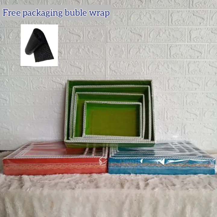 1 set Kotak Parsel hantaran parsel isi 4,Baki lamaran, tanpa penutup ...