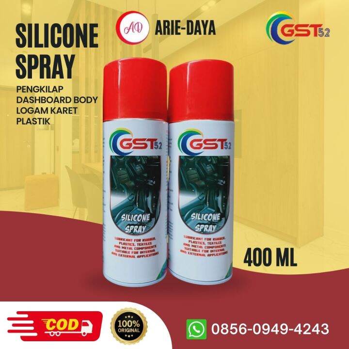 Mengkilapkan dan Menghitamkan Body Motor dan Mobil Sillicone spray 400ml GST52 | Lazada Indonesia