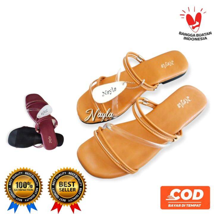 Sandal Wanita Kekinian Model Teplek Tali Silang jelly | Lazada Indonesia