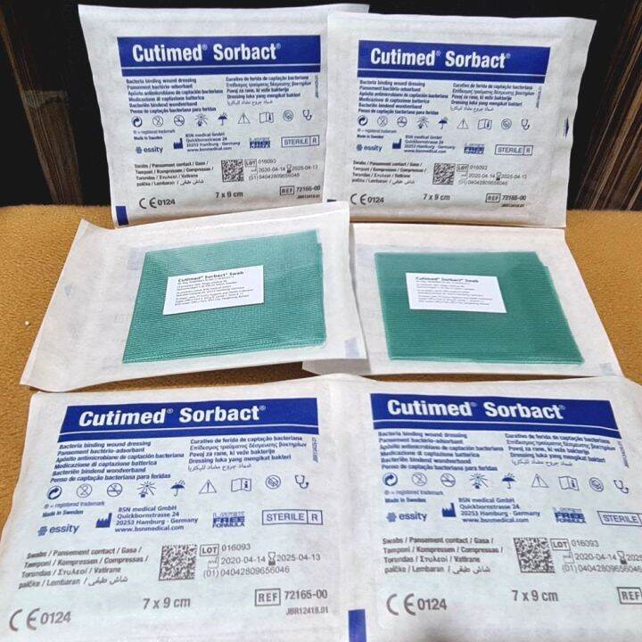 Cutimed Sorbact Swab 7x9CM / Kasa Pembersih Luka / BSN Medical | Lazada ...