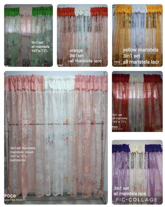 3in1set flitted curtain maristela lace(katminmin) | Lazada PH