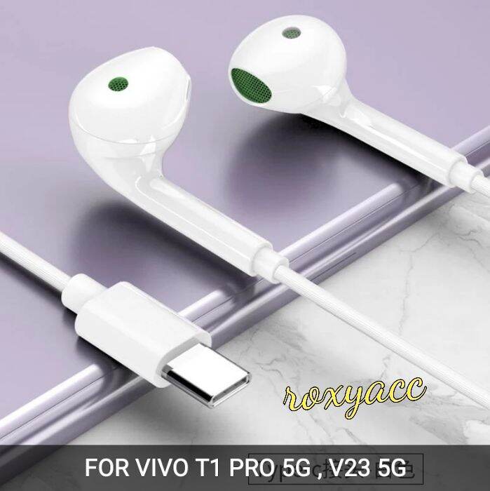 HEADSET / EARPHONE VIVO V23 5G , T1 PRO 5G USB TYPE C STEREO BASS | Lazada Indonesia