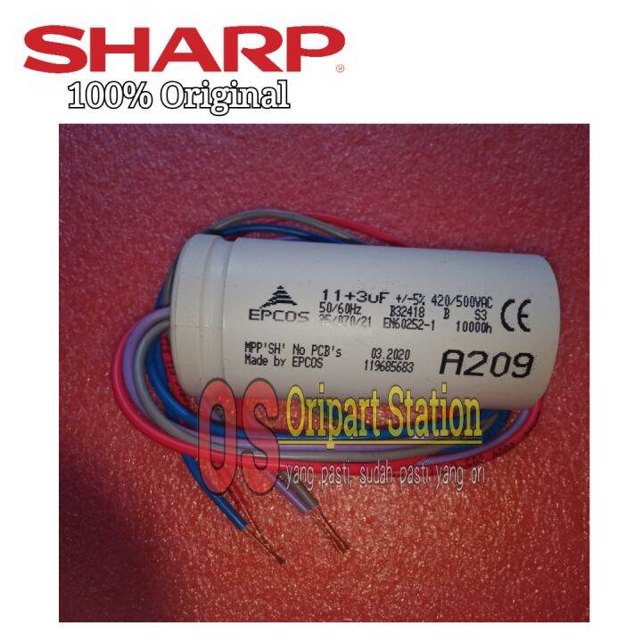KAPASITOR MESIN CUCI SHARP 2 TABUNG ORIGINAL | Lazada Indonesia