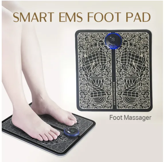 Electric Ems Foot Massage Pad Feet Acupuncture Stimulator Massager Foot