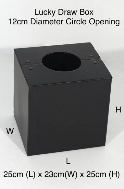 corrugated plastic Lucky Draw Box with Round Opening 25( L)X23(W)X 25(H ...