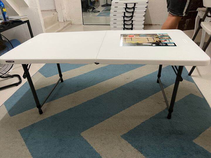 Lifetime table 4ft foldable adjustable 3 level new improvement!! More ...