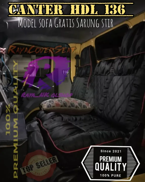 sarung jok mobil canter HDL 136 model sofa gratis sarung stir / cover ...