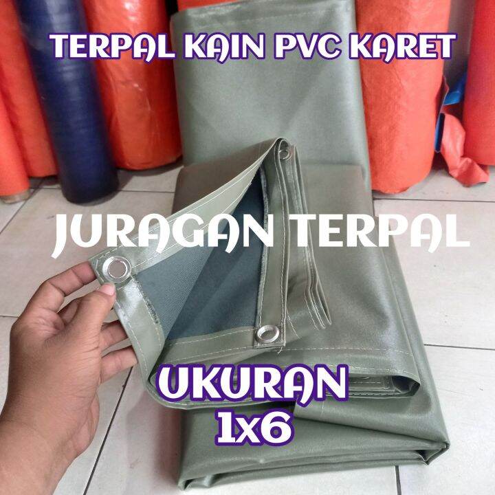 terpal kain cv tentara pvc karet ukuran 1x6 | Lazada Indonesia