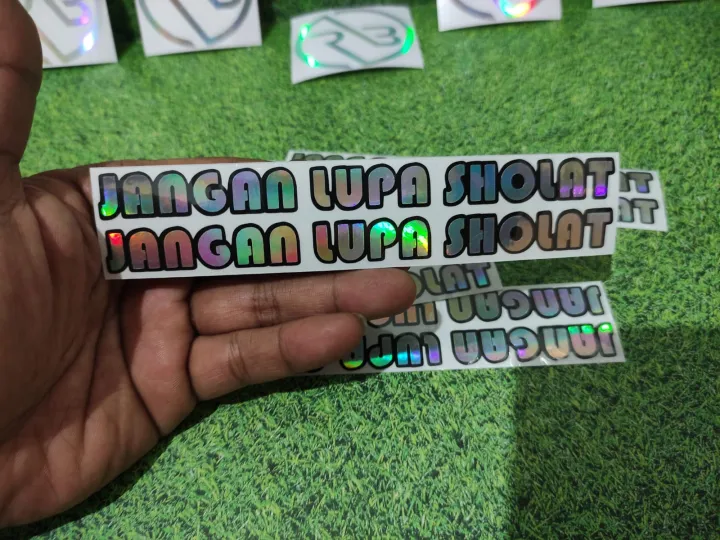 Stiker jangan lupa solat cutting 15x3cm sticker acesoris varisasi motor ...