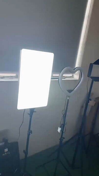 24 inch LED Video Light Panel Light With Tripod Square Diffuser Light ...