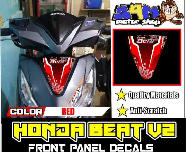 HONDA BEAT Fi V2 FRONT PANEL DECALS WATERPROOF -NEW DESIGN | Lazada PH