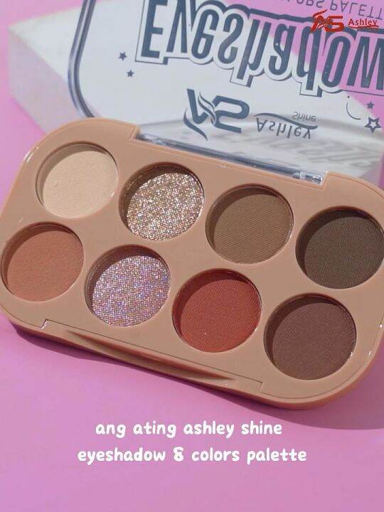 Ashley Shine 8 Colors Eyeshadow Palette Glitter Matte Waterproof Long ...