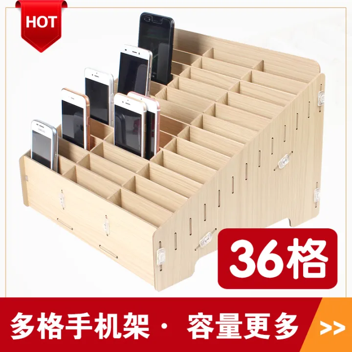 Gorgeous Wooden Mobile Phone Management Storage Box Office Meeting ...