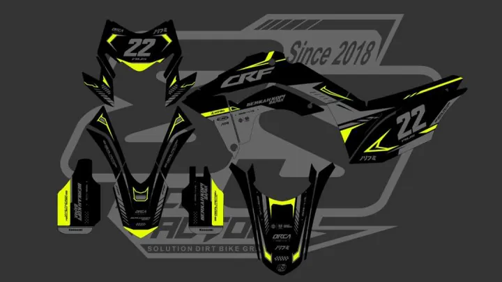 DECAL CRF 150L 150CC FULL BODY FULL PRINT FULL BLOCK 2017 2018 2019 ...