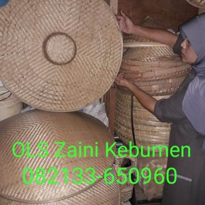 Caping bambu topi petani asli Kebumen, lebar 70-80 cm. ter Murah A ...