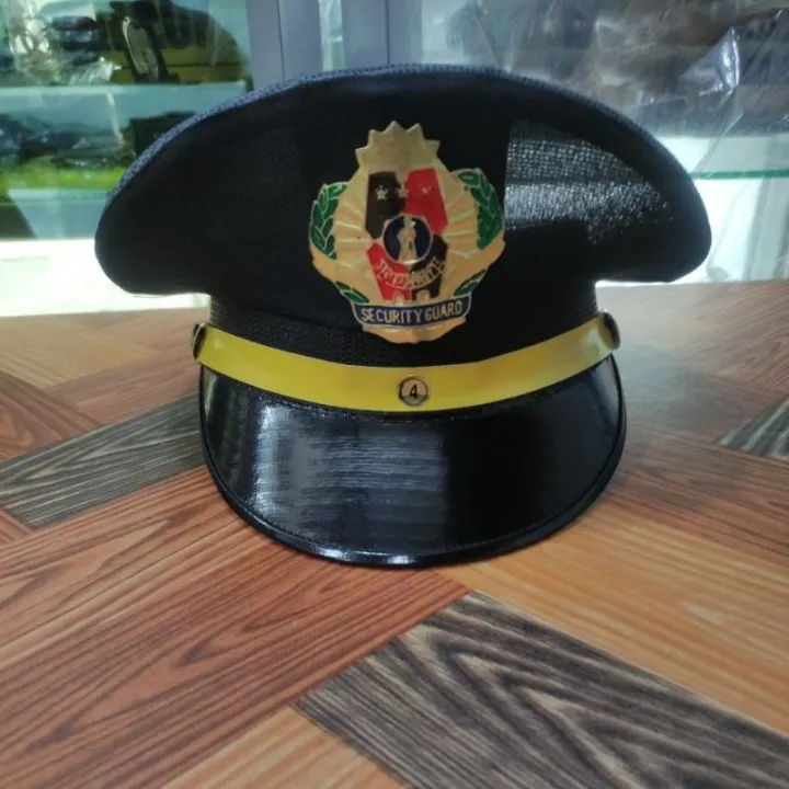 Security Guard Pershing Cap (Yellow Strap) | Lazada PH