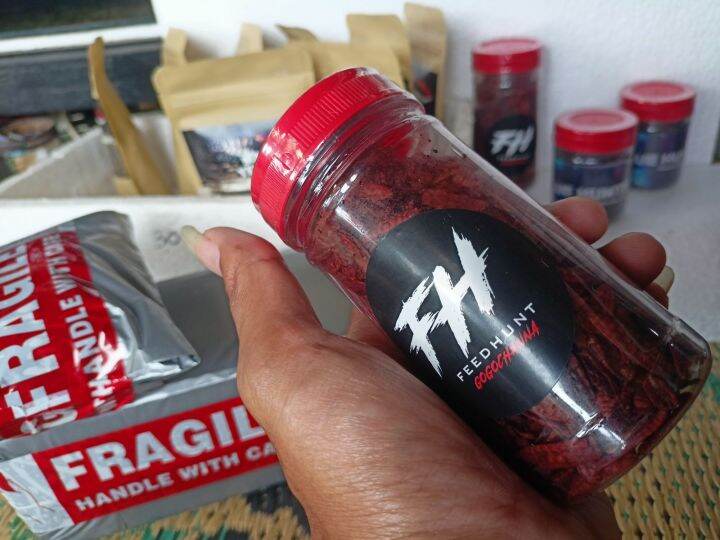 Feed hunt maggot "fh" suplemen ikan free stiker | Lazada Indonesia