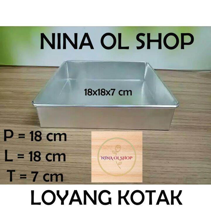 LOYANG KOTAK 18 cm/LOYANG KOTAK/LOYANG PERSEGI PANJANG/LOYANG KUE ...