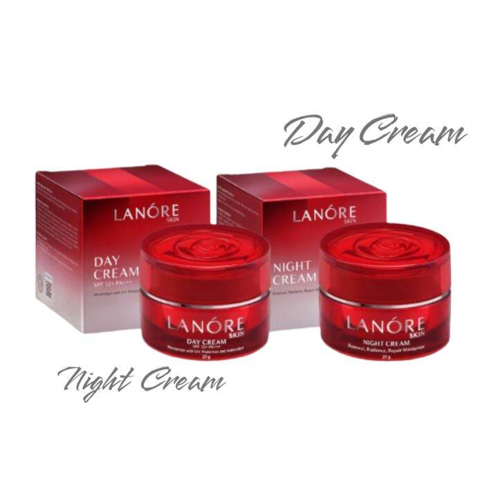 Lanore Skin Day Cream spf 32+ PA+++ Night Cream 27gr | Lazada Indonesia