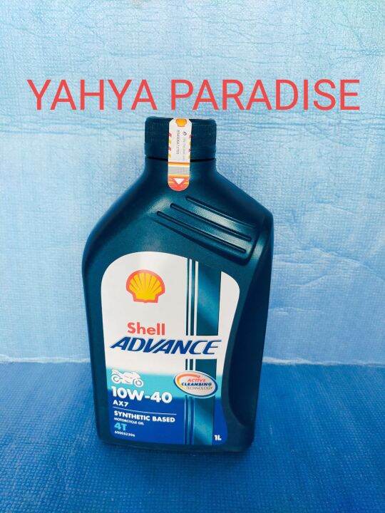 OLI SHELL ADVANCE AX7 10W-40 4T API SM JASO MA2 SYNTHETIC 1 LITER ...