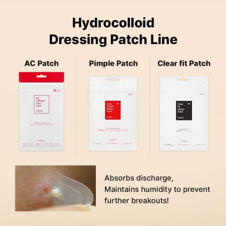 COSRX Pimple Patch Spot Patch Acne Pimple Master (24 Patches) / Clear ...