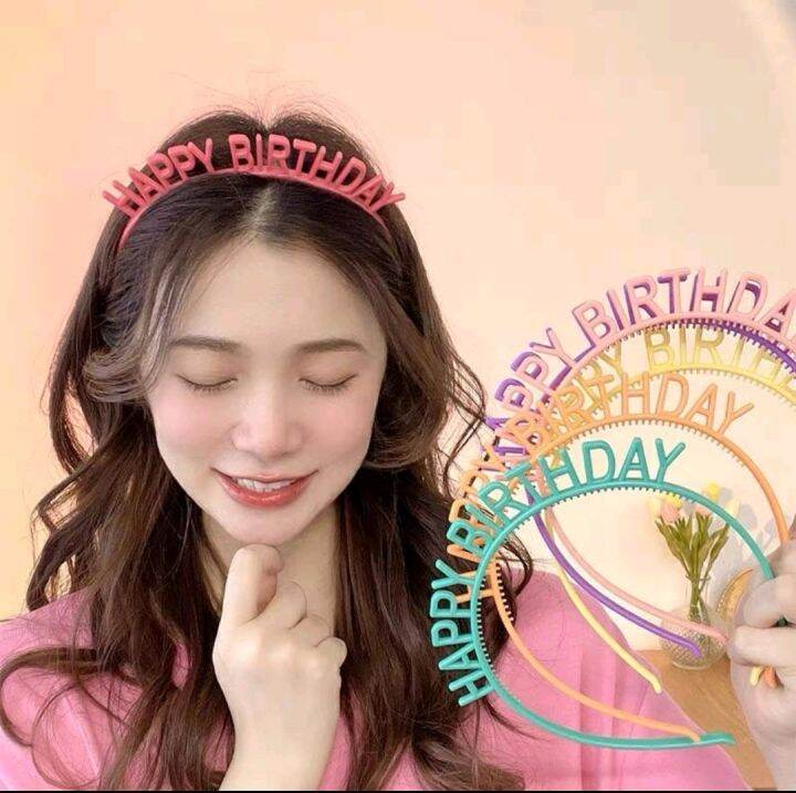 Bando happy birthday / bandana mahkota ulang tahun/ bandu ulang tahun ...