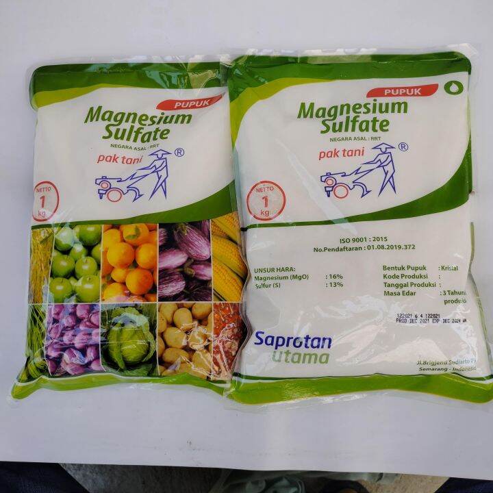 Pupuk Magnesium Sulfat 1 Kg MGS04 Pak Tani Garam Inggris | Lazada Indonesia