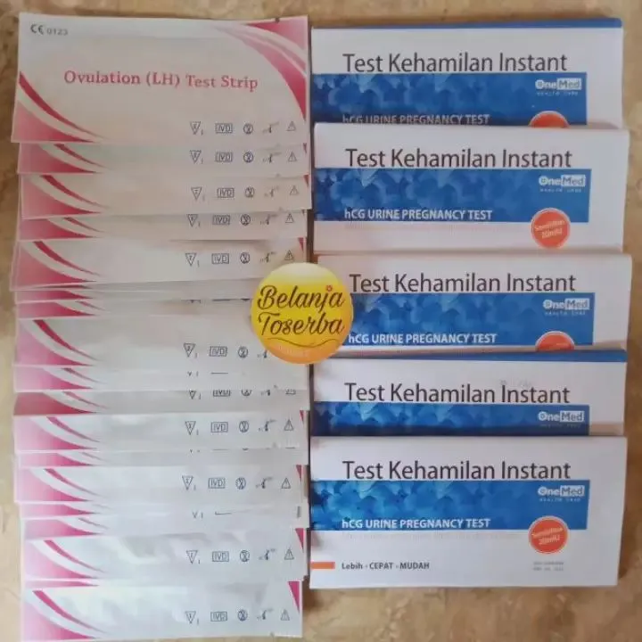 Paket 20 LH Ovulation & 5 Tes Hamil Random Onemed Tespek / Ovulasi Baby ...
