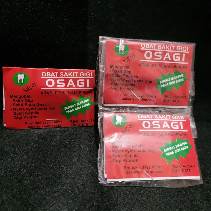 Osagi obat sakit gigi isi 4 tablet sekali minum harga per 1 pcs ...