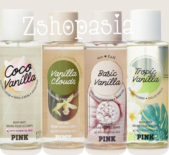 Victoria's Secret Pink Mist Coco Vanilla, Vanilla Clouds, Basic Vanilla ...