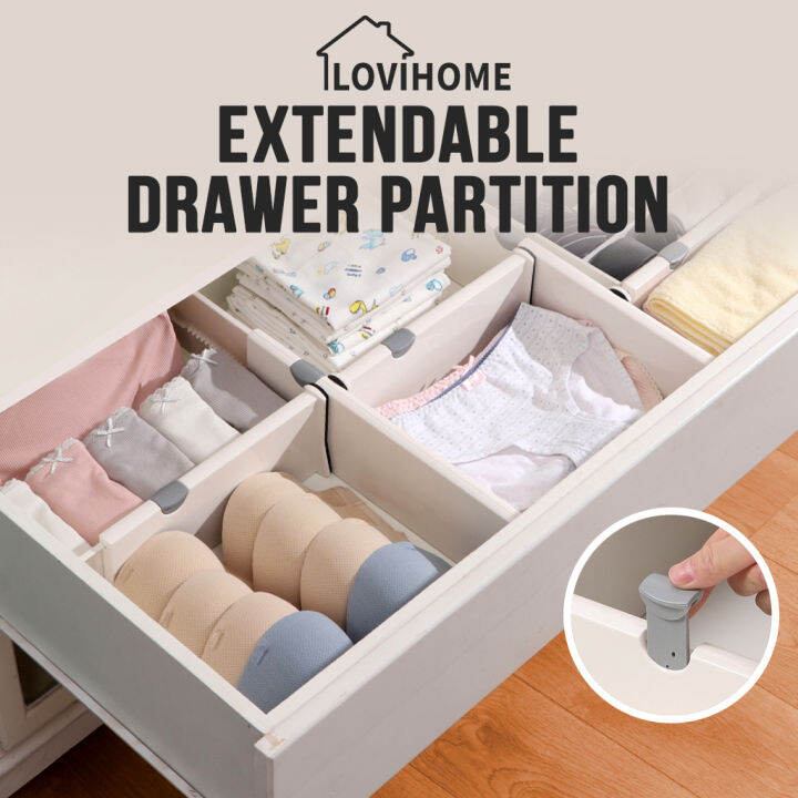 SG Extendable Drawer Divider Partition Organizer Storage Cabinet ...