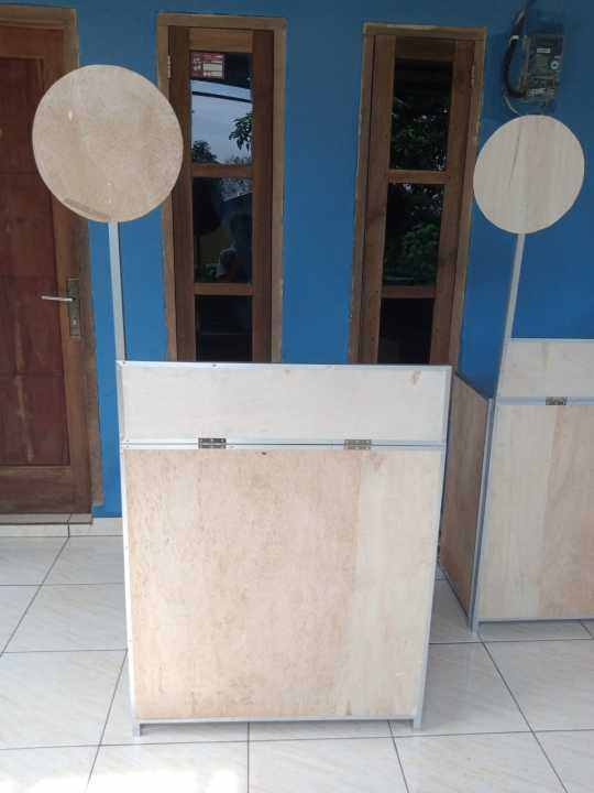 booth portable aluminium polos, gerobak lipat, meja lipat sosis, pop ...