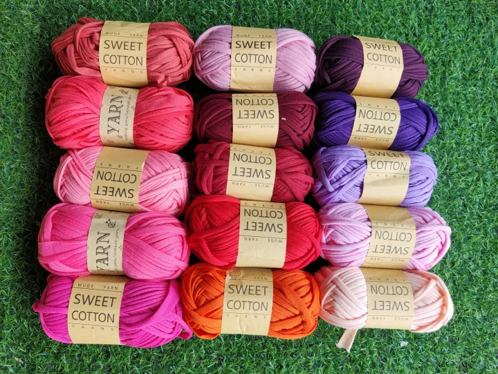 ไหมผ้ายืดSweet cotton นน.100ก.กว้าง2cmยาว35มถักง่ายนิามมือ | Lazada.co.th