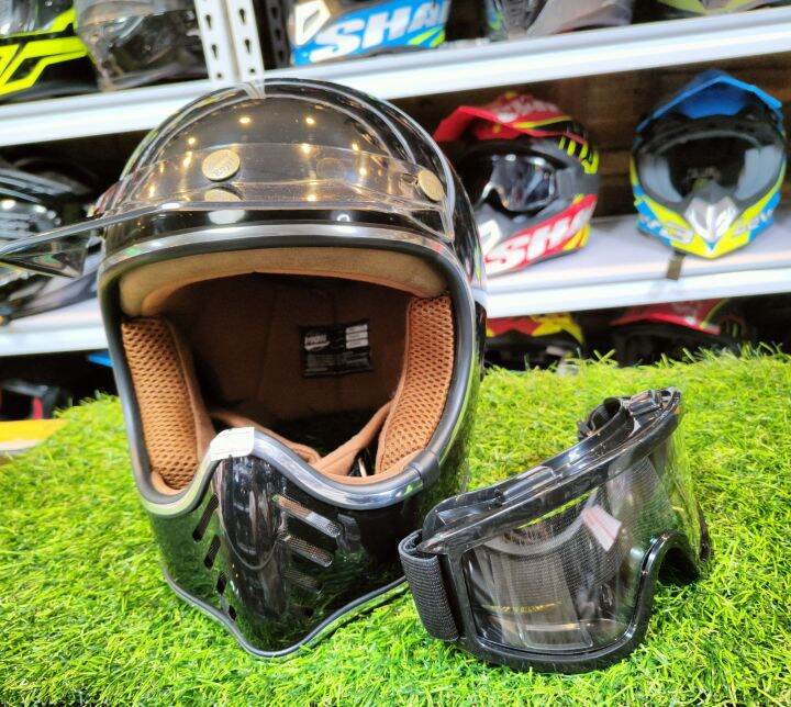 VRM CLASSIC Full Face Helmet with free Goggles!!! (Royal) | Lazada PH