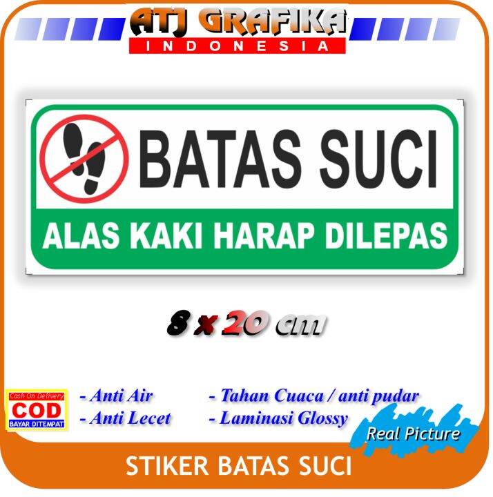 Stiker new batas suci lepas alas kaki Sticker masjid musholla toko ...