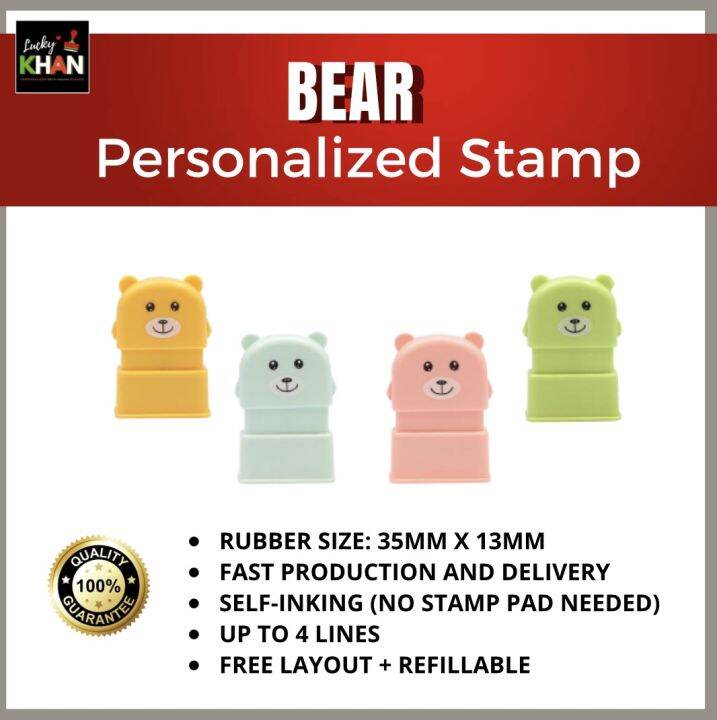 Personalized Self-Inking BEAR Stamp collection now with FREE INK ...