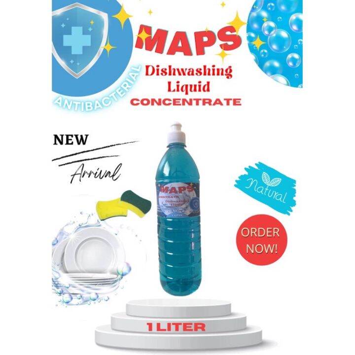 MAPS DISHWASHING LIQUID SPORTSCAP-ANTIBACTERIAL (1 Liter) | Lazada PH