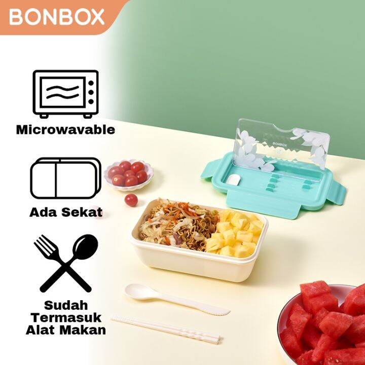 BONBOX BTW40 Kotak Makan 2 Tingkat Lunch Box Susun Microwaveable Food ...