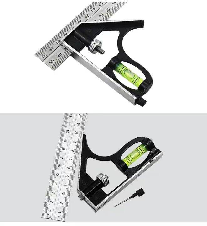 300mm stainless steel mobile combination angle ruler horizontal movable ...