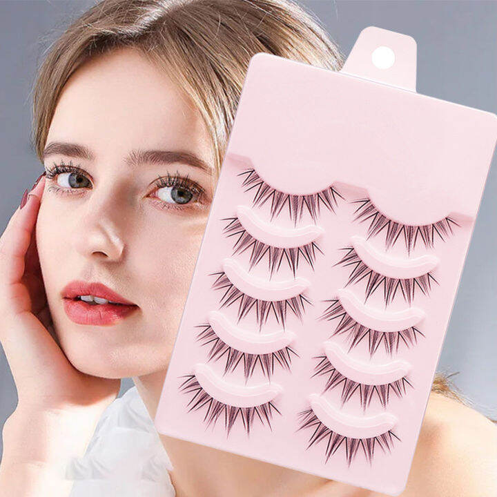 5คู่ Lash Extension 3d Bunch ญี่ปุ่น Fairy ขนตาปลอม ต่อขนตาธรรมชาติ ขน