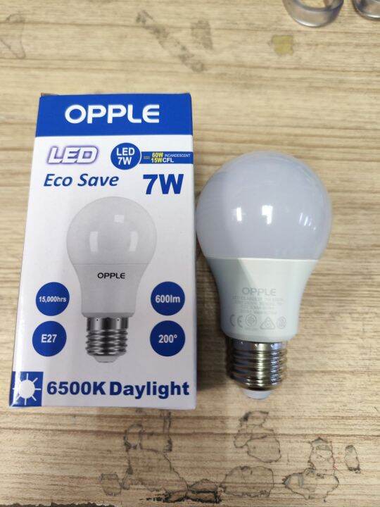OPPLE LED ECO SAVE 7W E27 600LM DAYLIGHT หลอดไฟ หลอดLED ออปเปิ้ล 7 ...