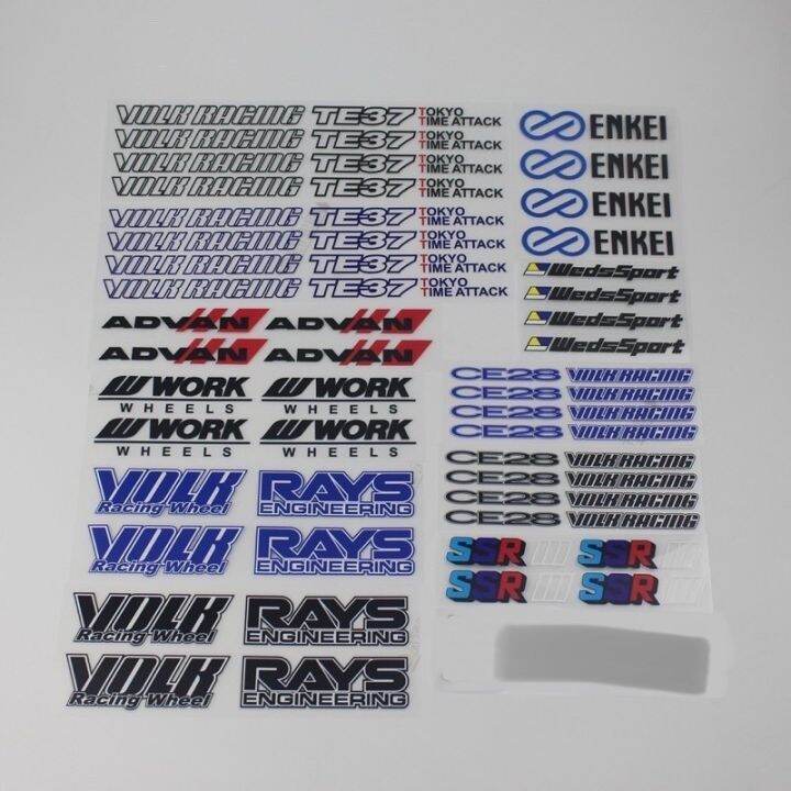 sport rim sticker RAYS VOLK TE37 CE28 RACING WORK ADVAN ENKEI SSR PVC ...