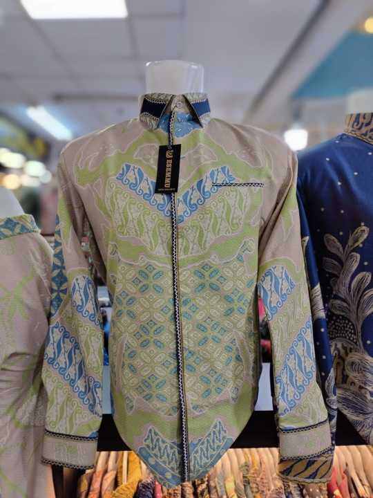 KEMEJA BATIK SMOCK BORDIR DOBBY LAPIS FULL TRIKOT DAN FURING GOLDEN ...