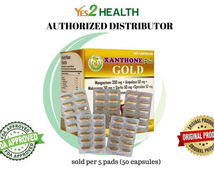 Xanthone Plus Gold-Sold per 5 pads/50 capsules | Lazada PH