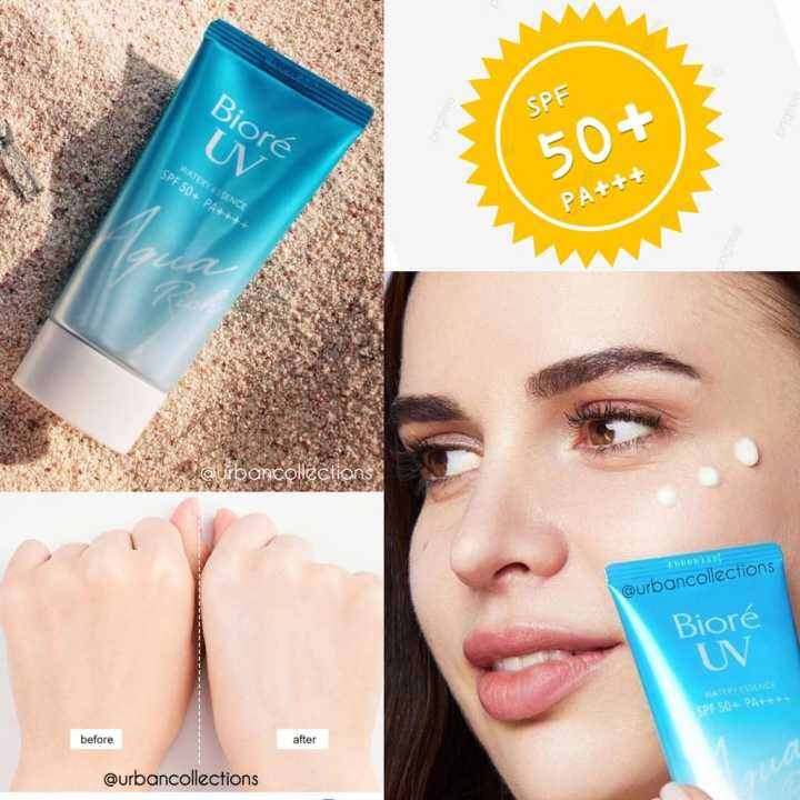 BIORE UV Aqua Roch Watery Essence SunScreen Skin Care SPF 50 PA ++++ 50 ...