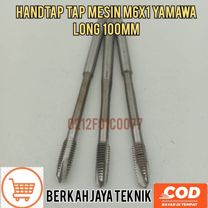 tap handtap tap mesin M6x1 yamawa long 100mm pembuat drat ulang buat baut kepala kunci 10 ...