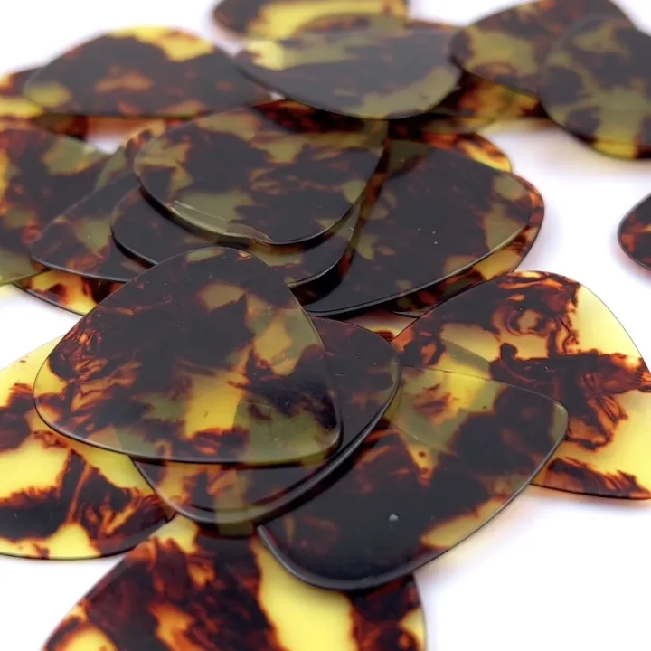 (สต๊อกไทยพร้อมส่ง🇹🇭) ปิ๊กกีตาร์ 10ชิ้น ปิ๊กกีต้าร์เปล่า สีน้ำตาลกระมุก ...